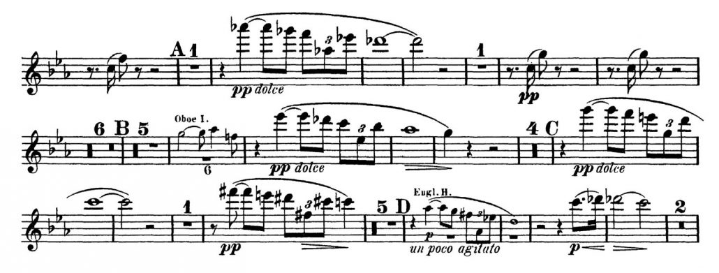Flute: Strauss: Death and Transfiguration, [A] until 5 m. before [D ...